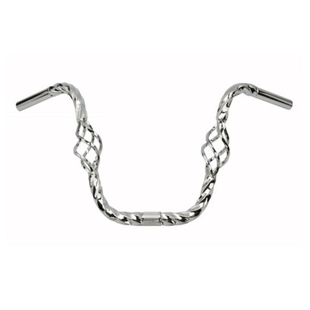 Cage Twisted Handlebar 11" 25.4mm Chrome. Bike handle bar, bicycle ...