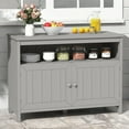 Dextrus Weatherproof Patio Outdoor Console Sideboard Buffet, Plastic ...