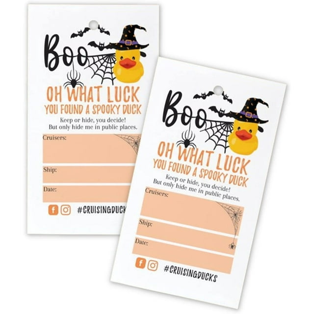 Halloween Fall Cruising Ducks Hang Tags to Attach to Rubber Ducks for ...