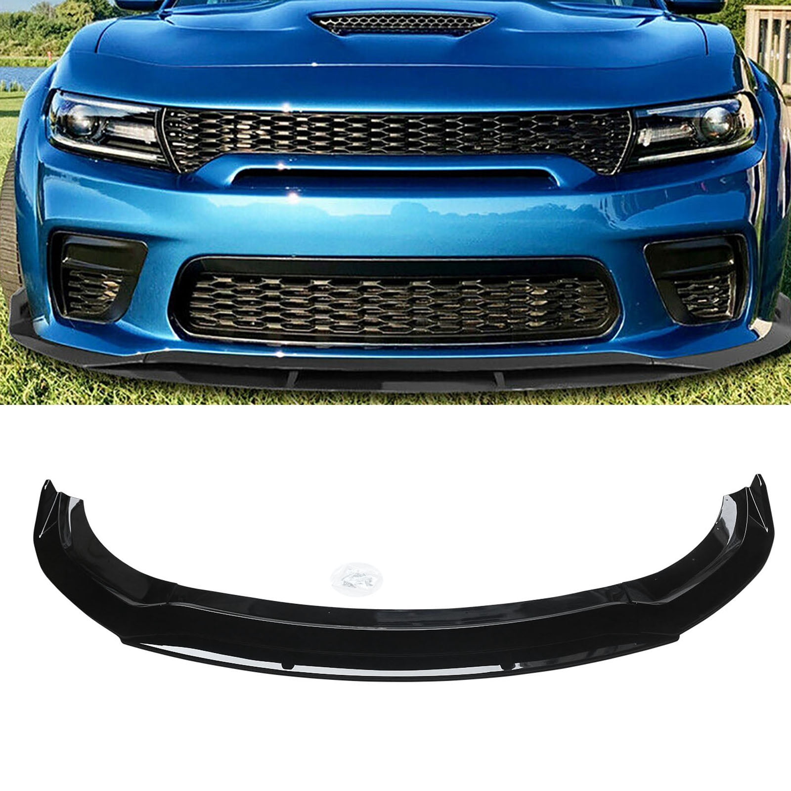 NINTE Front Bumper Lip for 2020-2022 Dodge Charger Widebody ABS Gloss ...