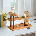 5-Tier Stackable Wood Display Stand, Elegant Organizer for Cosmetics ...