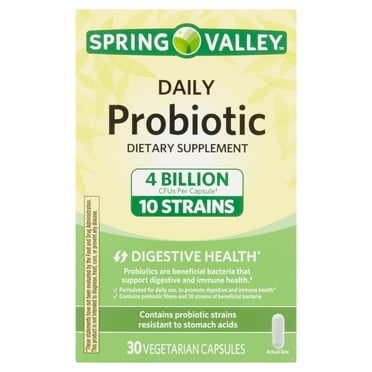 Spring Valley Extra-Strength Probiotic Vegetable Capsules, 30 Count ...