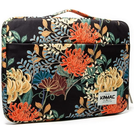 Kinmac Floral Pattern 360° Protective Water Resistant Laptop Case Bag ...