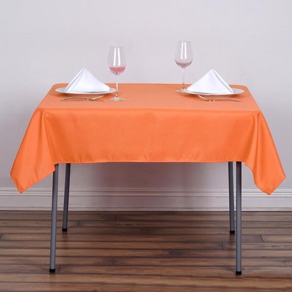 Efavormart 54x54" ORANGE Wholesale Linens Seamless Polyester Square ...