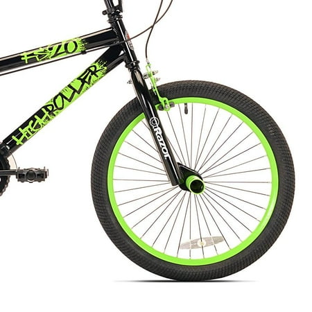 Razor 20" High Roller Kids Freestyle BMX Bike with Front Pegs, Black ...