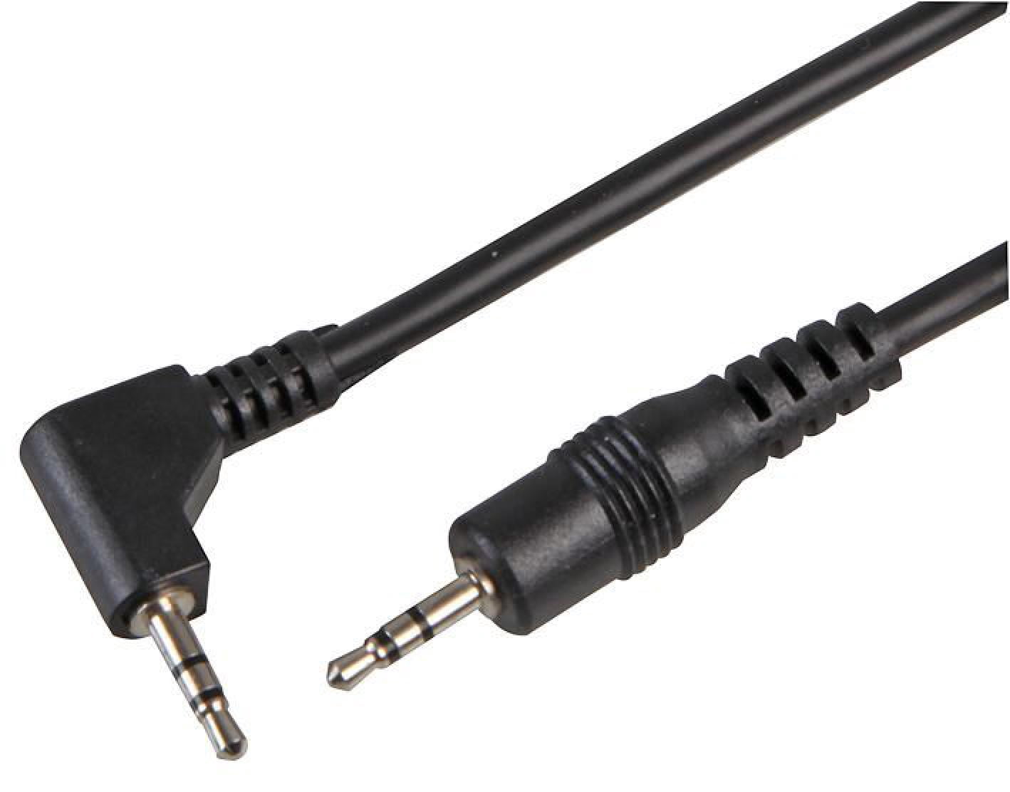 PRO SIGNAL - 2.5mm Stereo Jack Plug to Right Angled Plug Lead, 2m Black ...