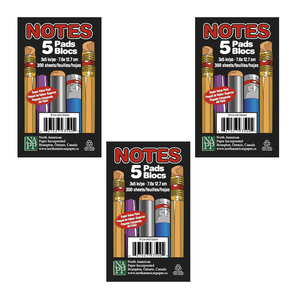 Notes Scribble Pad 300 Sheet – 3 X 5 (Pack of 3) | Walmart Canada