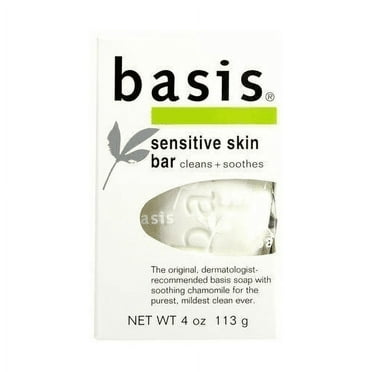 Basis Sensitive Skin Cleansing Bar Leaves Clean Calm & Comfortable, 10 ...