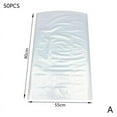 HPDL 50pcs Plastic Clear Polythene Garment Cover Dry Cleaner Dust ...