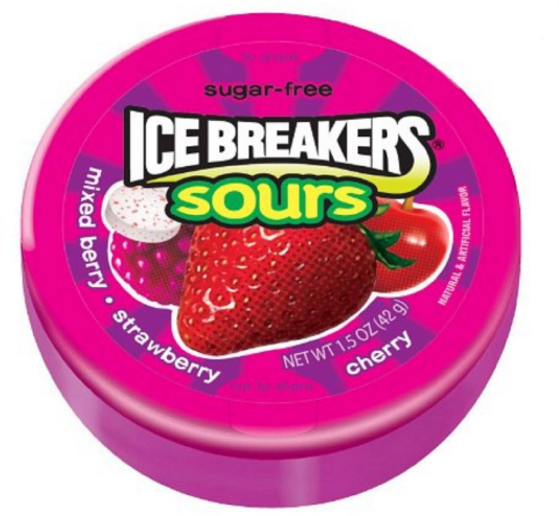 Ice Breakers Sours Sugar Free Mixed Berry Candy 8 pack (1.5 oz per pack ...