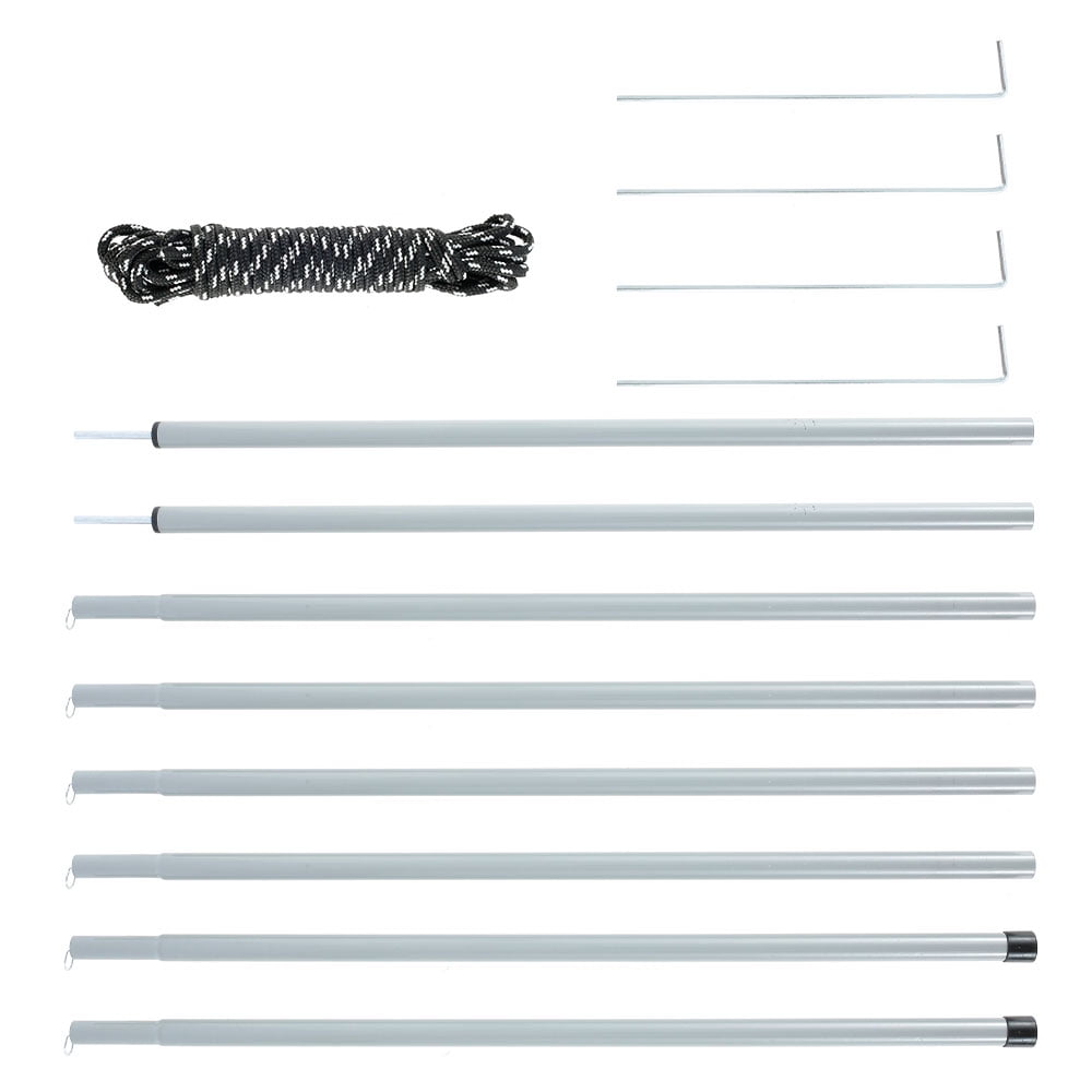 Fyeme Tent Poles Tarp Shelter Support Rod Iron Telescoping Canopy Poles ...