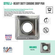 Range Kleen Style J Chrome-Plated Square Drip Pan, 9.125 x 9.3125 ...