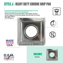 Range Kleen Style J Chrome-Plated Square Drip Pan, 9.125 x 9.3125 ...