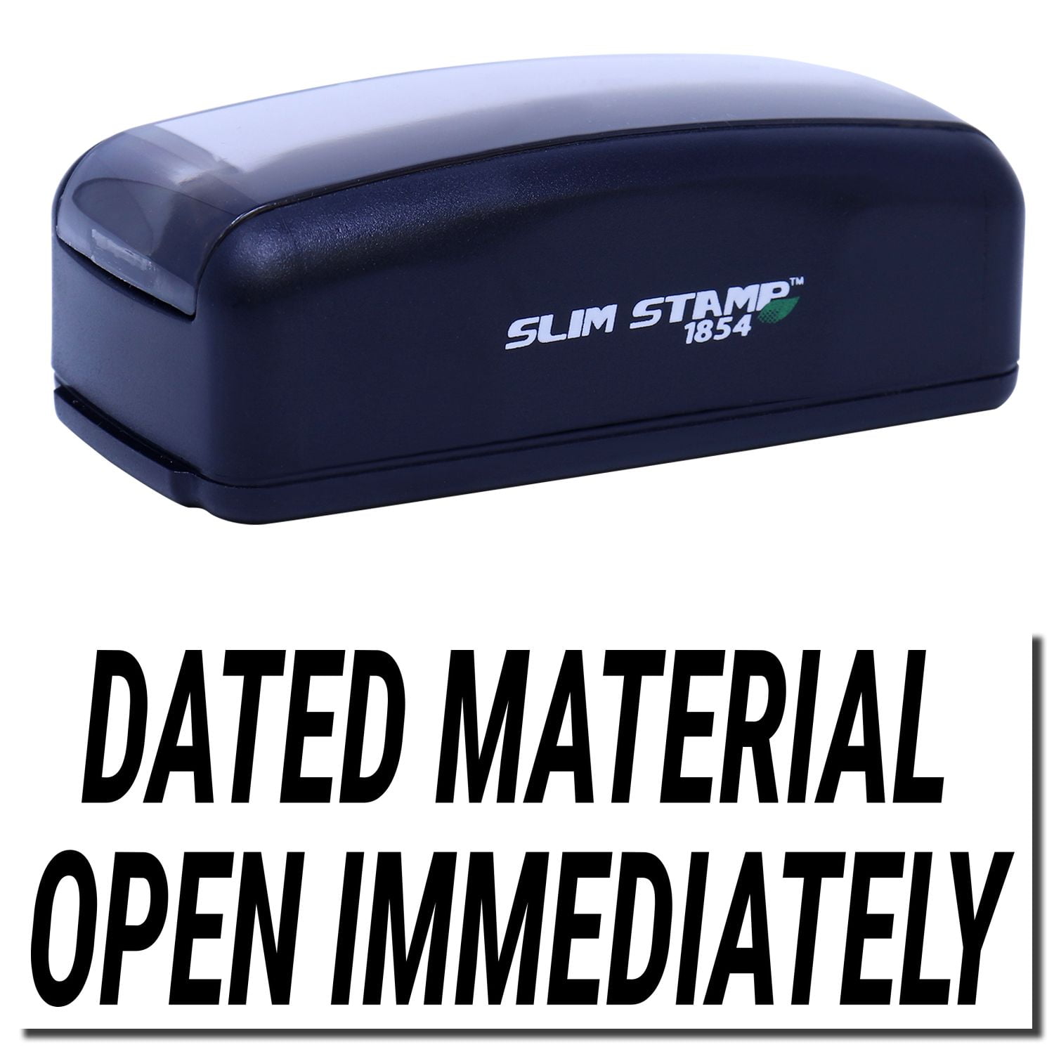Large Pre-Inked Dated Material Open Immediately Stamp, Slim 1854, Ultra ...