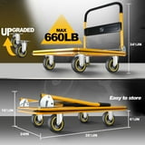 Push Cart Dolly by Wellmax, Moving Platform Hand Truck, Foldable for Easy Storage and 360 Degree ...