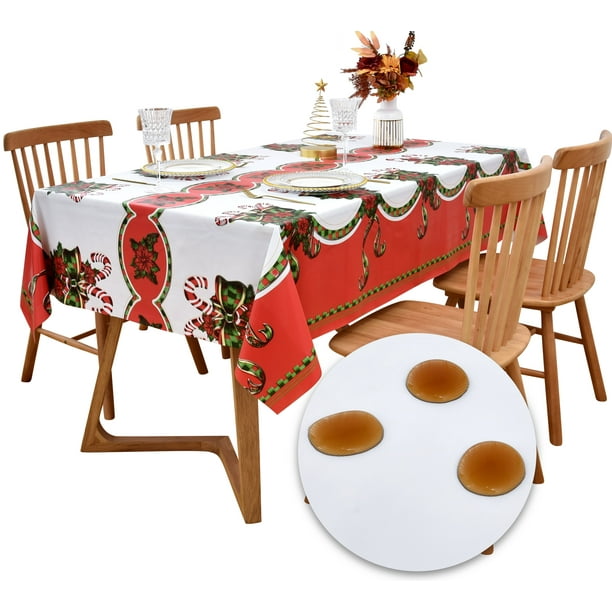 Rally Home Goods Premium Vinyl Rectangular Tablecloth, Flannel Backing ...