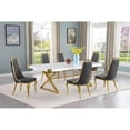 Best Quality Furniture 7PC Wood Dining Set (Dining Table + 6 Dark Gray ...
