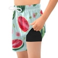 BZSMCE Swim Shorts Watermelon Green Background Pattern For Quick-Dry ...