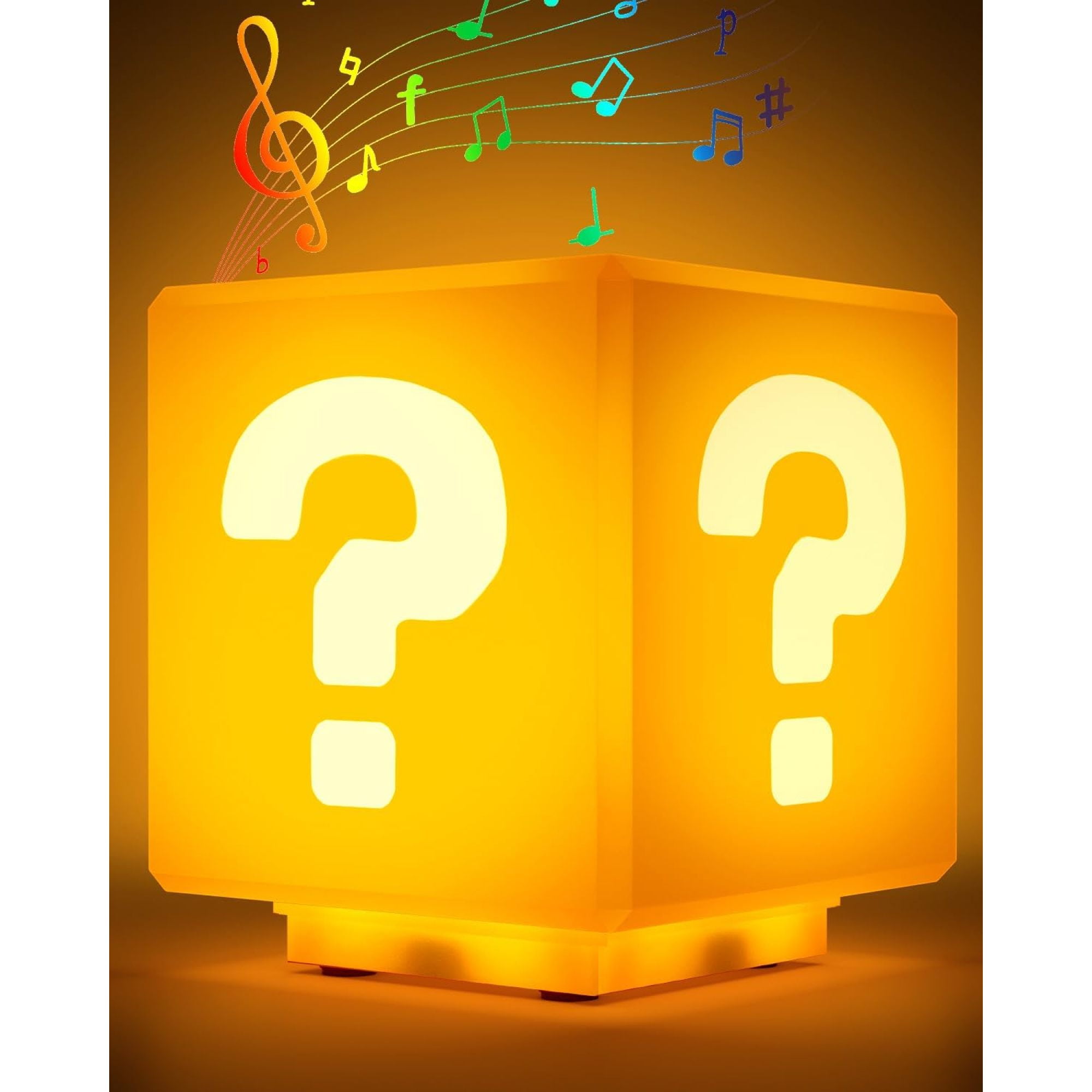 Lámpara de noche Art Deco Mario Block Light - Lámpara de noche temática ...