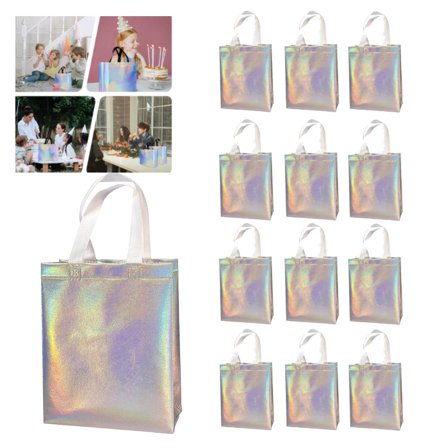 GPED 24 Pack 8 Color Rainbow Kraft Bags with Handles, Colorful Gift ...