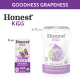 Honest Kids Organic Goodness Grapeness Fruit Juice Pouches, 6 fl oz, 8 ...