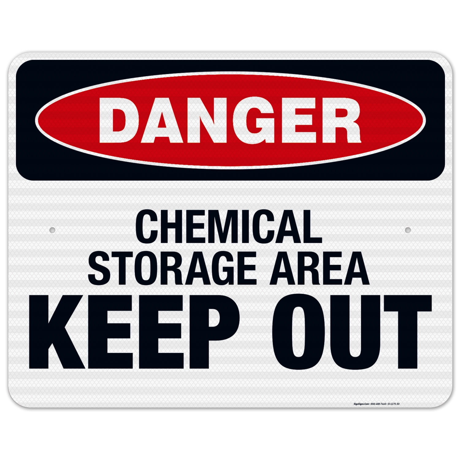 Danger Chemical Storage Area Keep Out Sign, OSHA Danger Sign, 24x30 ...