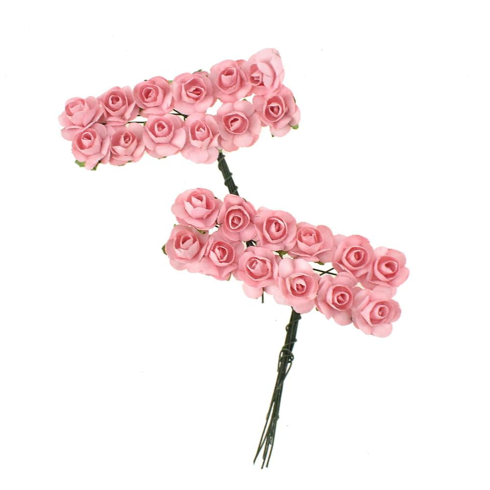 Mini Paper Craft Rose Branch, 3-Inch, 12-Count - Walmart.com