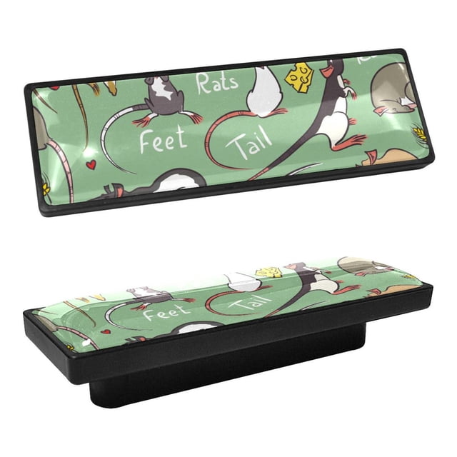 4 Pcs Rectangle Cabinet Handle Cupboard Knob Drawer Pulls Handle Fancy ...