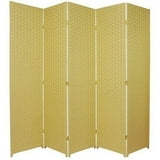 Handmade 6 Woven Fiber Room Divider - Light Green - Walmart.com