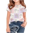 dazeni Girls Cute Graphic Tee Mom I Love You Kids T Shirts 3-14 T ...