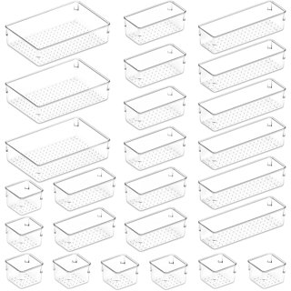 Simple Houseware Stackable Cabinet Basket Drawer Organizer, Pink ...