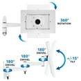 Mount-It! Secure iPad Wall Mount Enclosure Swing Arm for iPad 7 | White ...