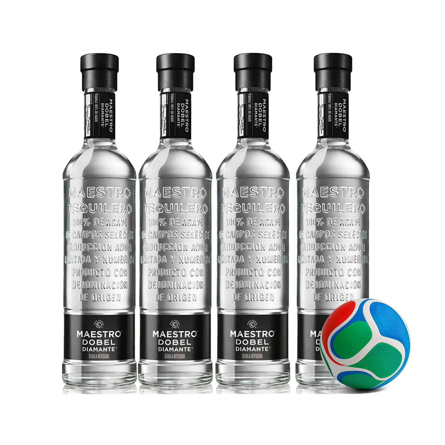 4 Tequila Maestro Dobel Diamante S/Estuche 700ml+Balón Mini | Bodega ...