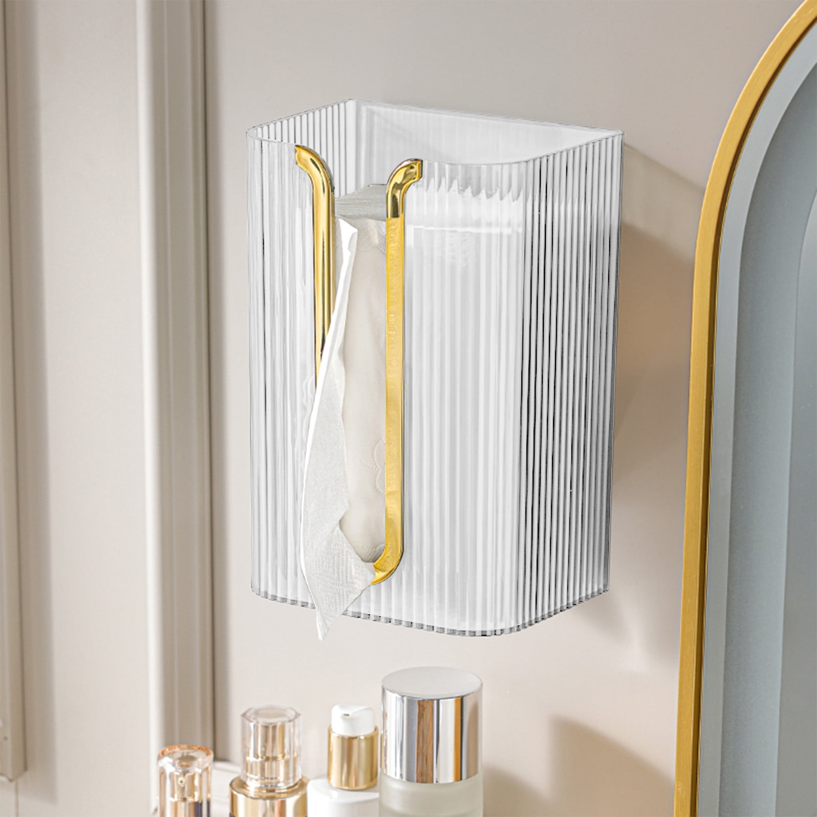 Finelylove Tissue Box Wall Mounted Tissue Holder Toilet Paper Storage ...