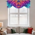 Abstract Gradient Art Tie Up Valance Curtains Blue Purple Pink Ombre ...