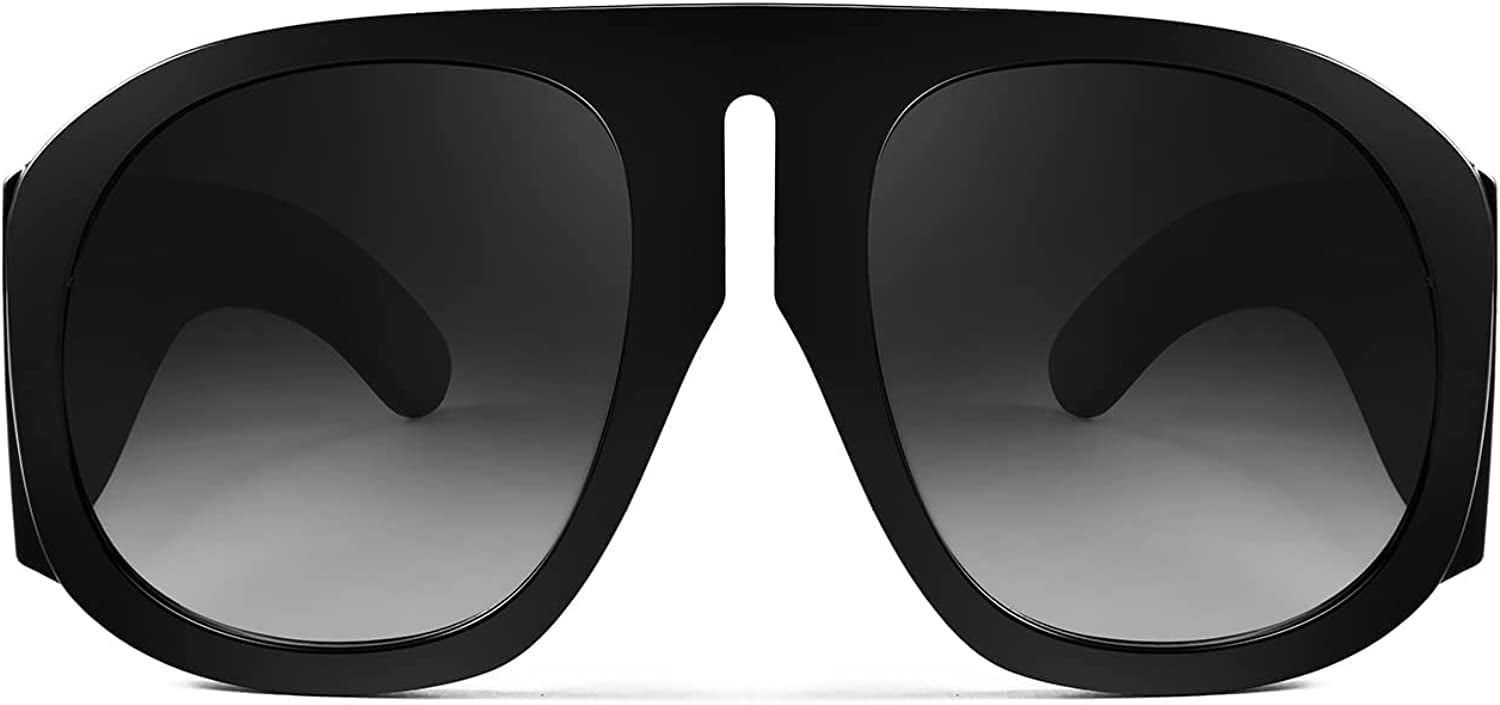 FEISEDY Oversized Aviator Round Sunglasses Women Multi Tinted Thick ...