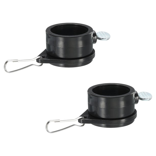 Flag Pole Rings Mounting Clips Rotating Fasteners 32mm x 27mm Black ...