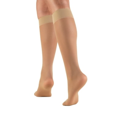 Women's Stockings, Thigh High, Sheer: 15-20 mmHg, Beige, Large ...