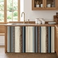 Boho Streiped Cabinet Curtains 32"W x 55"L,Dustproof Sink Skirt Curtain ...