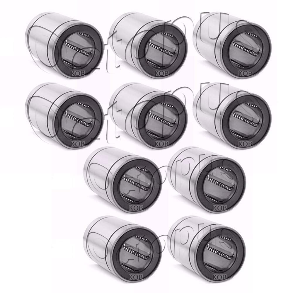 KOB 10 PC Premium LM10 UU Metal Shielded Linear Bush Ball Bearing 10 x ...