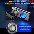 Flame Lighter With LED Blue Light Visible Tank, Creative Windproof Gas ... Flame Lighter With LED Blue Light Visible Tank, Creative Windproof Gas ...