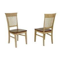 Sunset Trading Brook 18" Wood Fancy Slat Dining Chairs in Cream (Set of ...