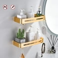 Innovative Bathroom Shelf, Stainless Steel Rustproof With No Drilling ...