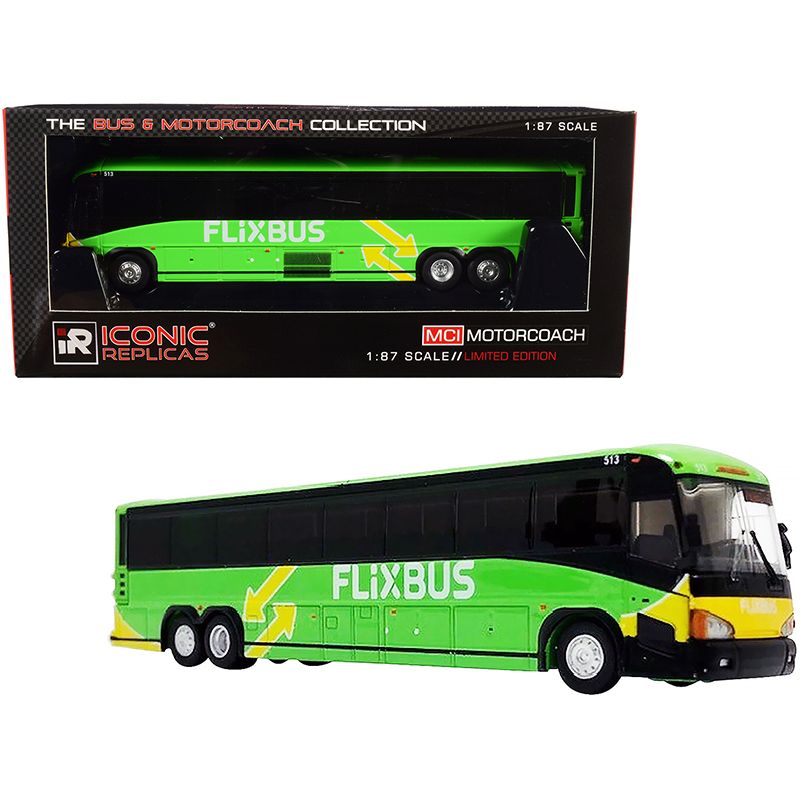 MCI D4505 Motorcoach Bus Phoenix (Arizona) Flixbus Bright Green and ...