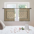 Bohemian Sheer Curtains for Living Room Bedroom, Vintage Red Flowers ...