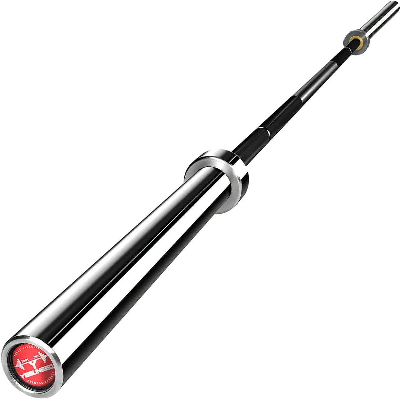 Pexfix 87-Inch Olympic Barbell Bar Strength Training Bar for Weight ...