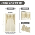 Regal Home 5-PC 84" Long Sheer Cascade Curtain Panels, Valance ...
