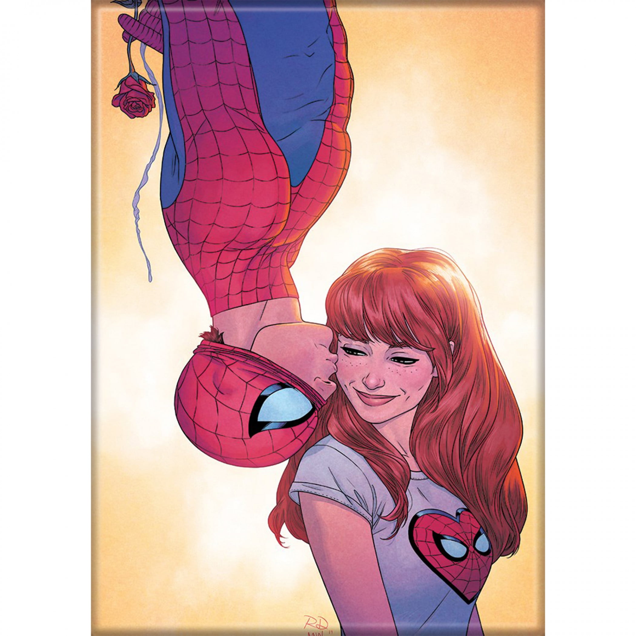 Marvel Comics Spider Man Kissing Mj Magnet
