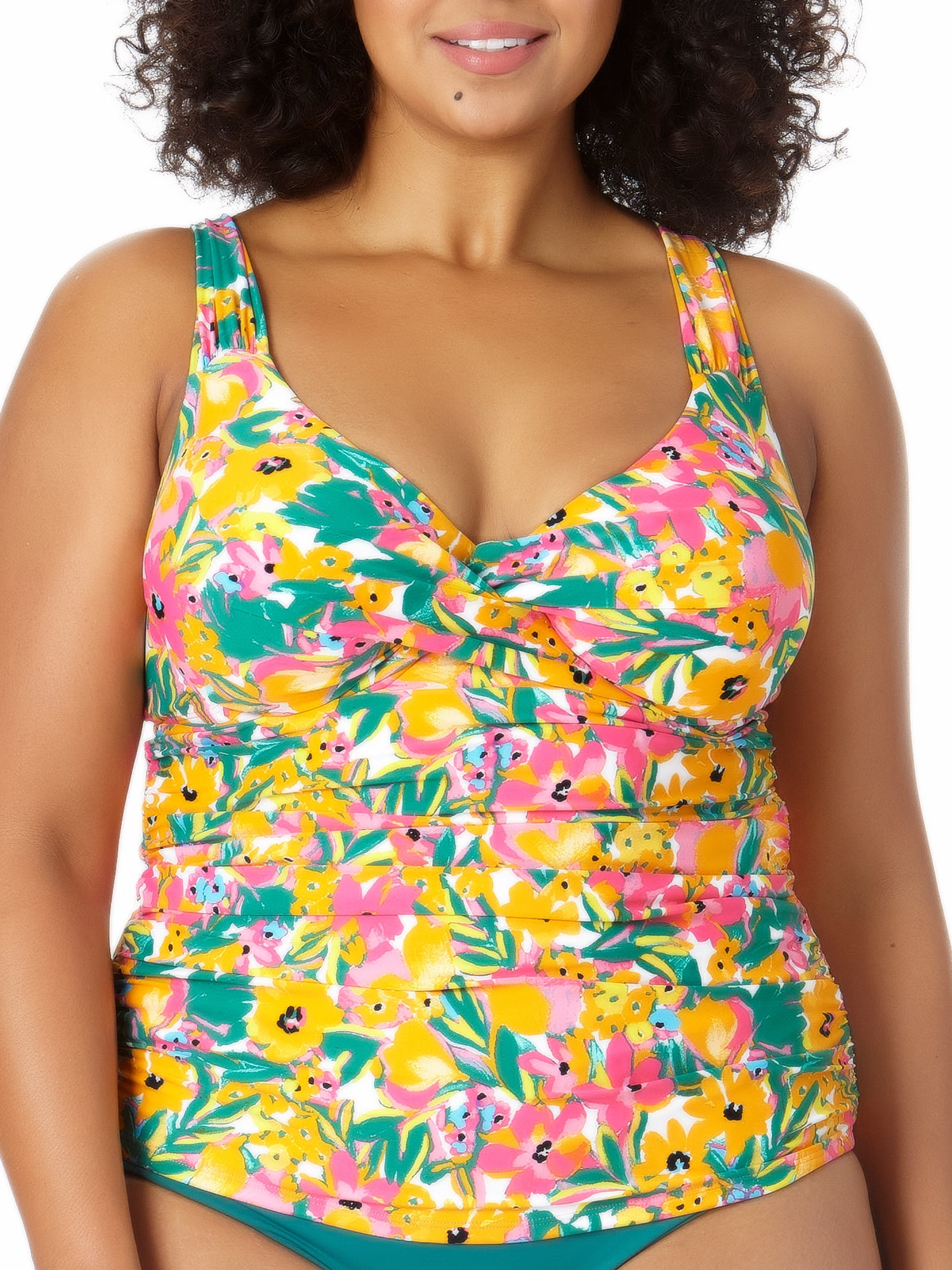 Anne Cole Signature Womens Plus Size Sunshine Floral Twist Underwire