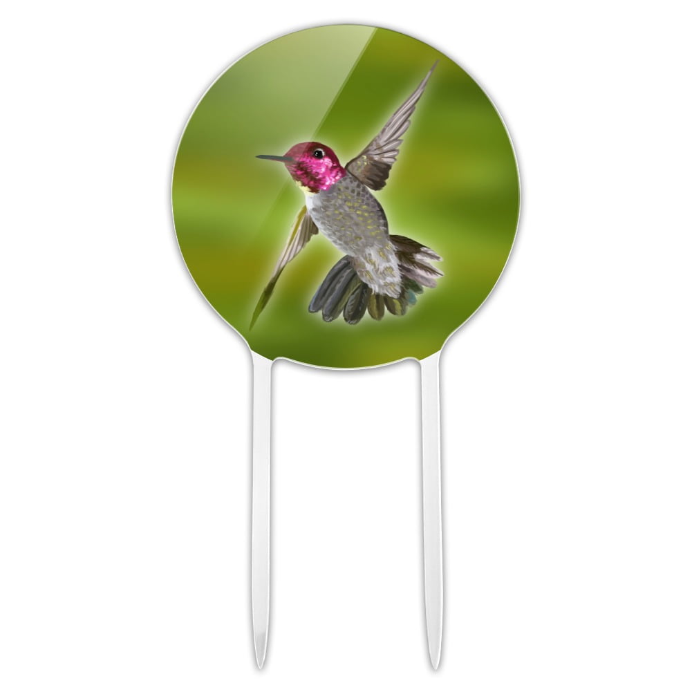 Acrylic Hummingbird Bird Flying Cake Topper Party Decoration for ...